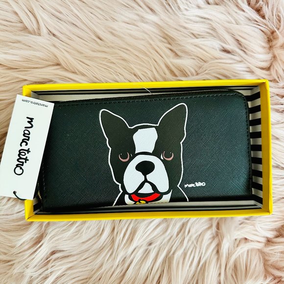 Marc Tetro | Bags | Marc Tetro Frenchie Bulldog Puppy Dog Zippy Faux ...